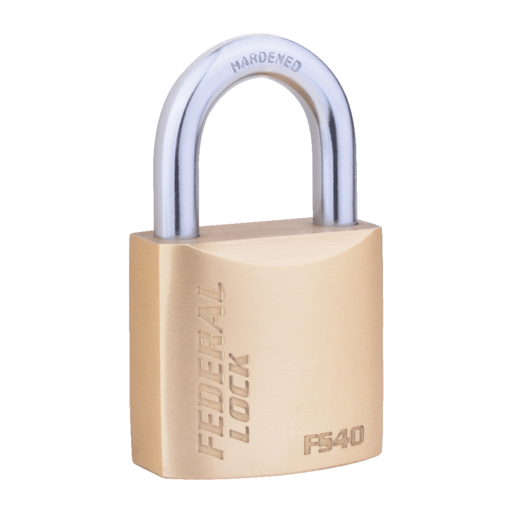 Federal Lock - Shrouded Shackle Brass Padlocks Series